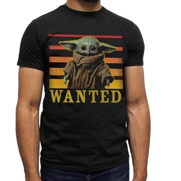 Star Wars | Shirts | Mad Engine The Mandalorian Grogu Wanted ...